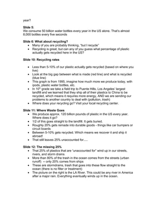 Plastics Are Forever Presentation Script | DOC