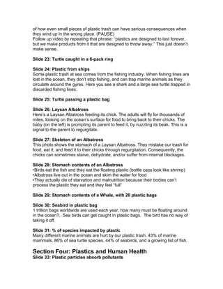 Plastics Are Forever Presentation Script | DOC
