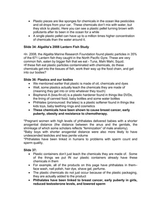 Plastics Are Forever Presentation Script | DOC