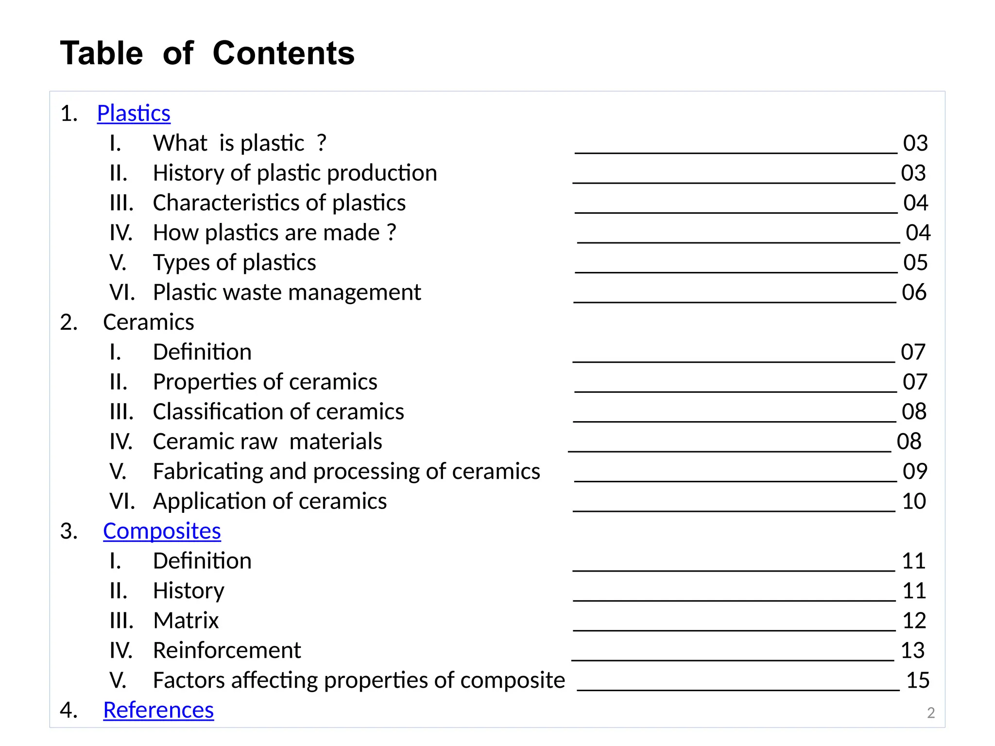 Plastics Ceramics and Composites presentation | PPTX