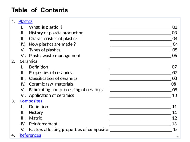 Plastics Ceramics and Composites presentation | PPTX