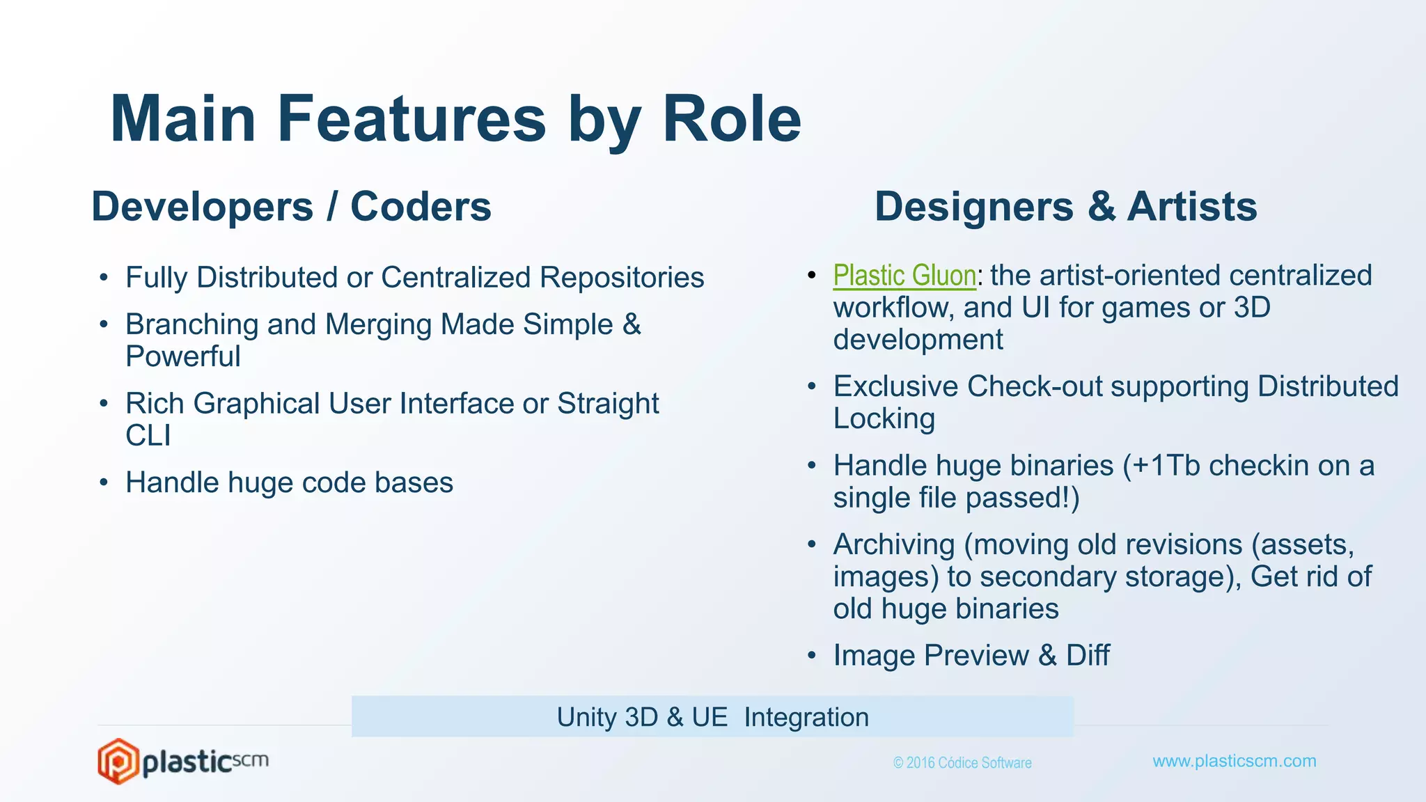 Plastic SCM : Version Control for Game and,VR/AR/MR/3D Development | PPTX