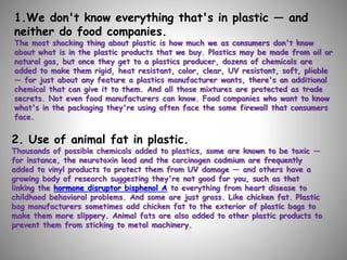 Plastics : from innovative angle! | PPTX