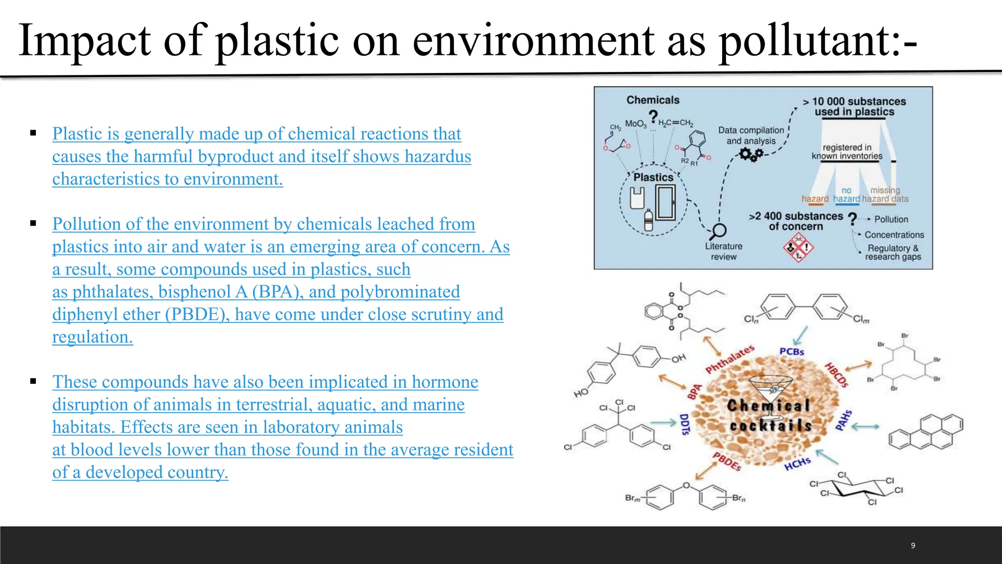 PLASTIC’S METALIC IMPURITIES AND ENVIORMENTAL IMPACT. | PPT