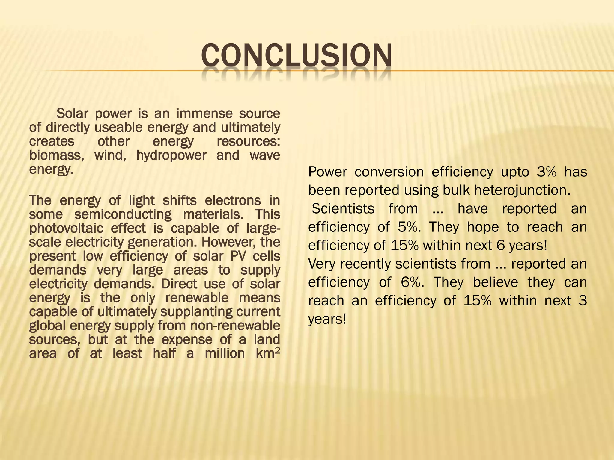 Plastic solar cells | PPTX