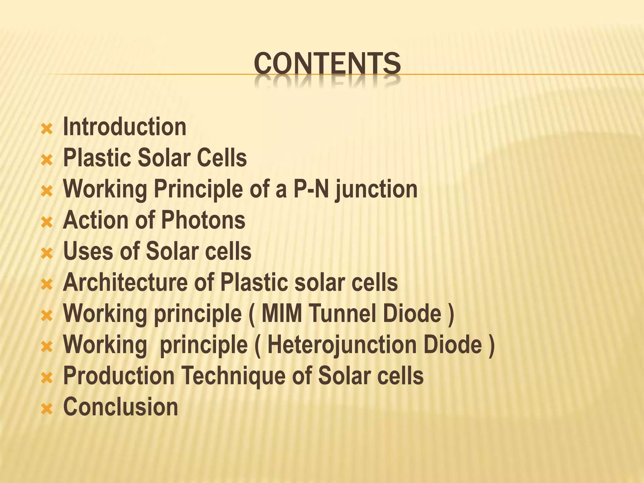 Plastic solar cells | PPTX
