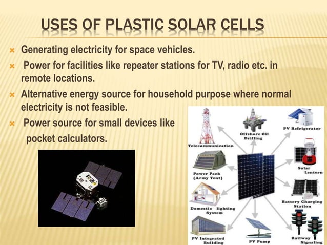 Plastic solar cells | PPTX | Chemistry | Science