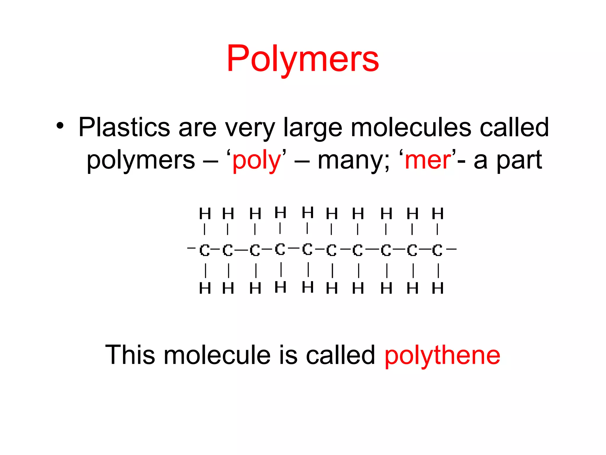 Plastics polymerisation | PPT