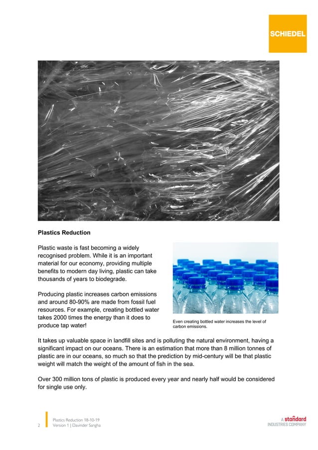 Plastics reduction in Washington | PDF