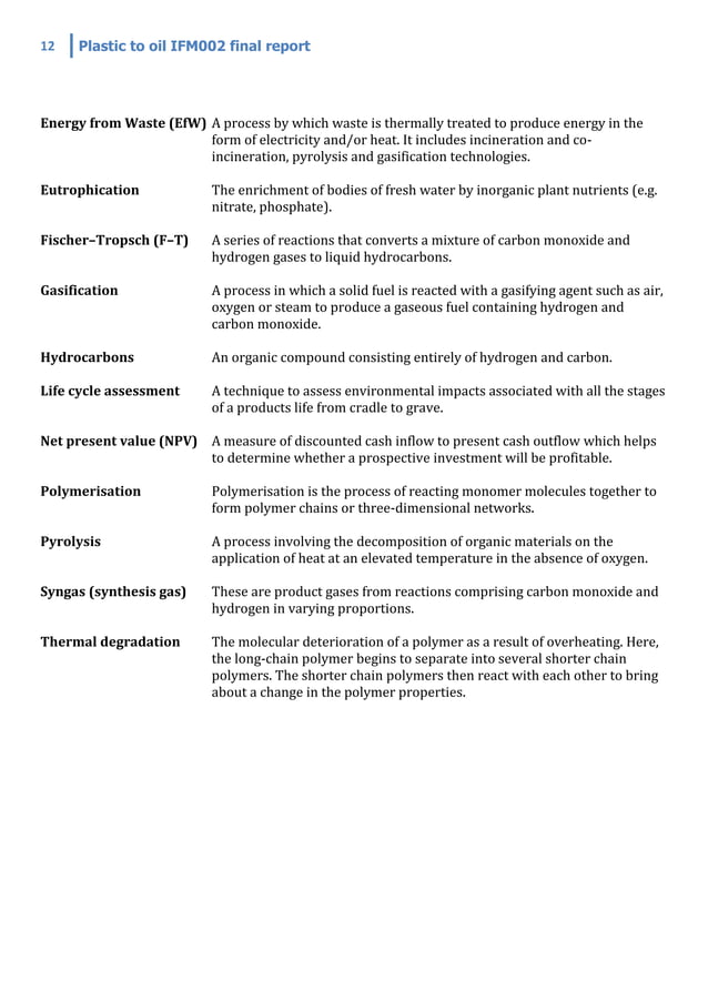 Plastics to oil report | PDF