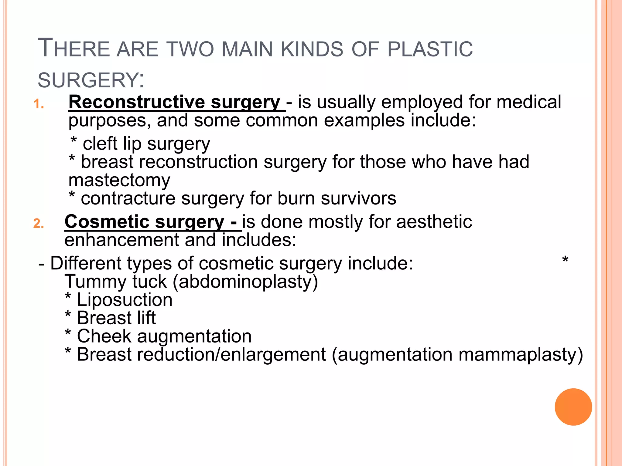 Plastic surgery | PPTX