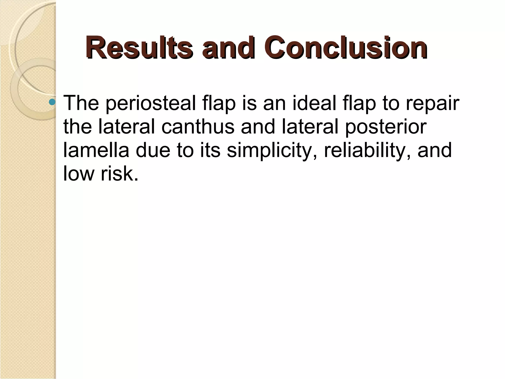 Periosteal Bone Flap Lateral Canthal Reconstruction | PPT