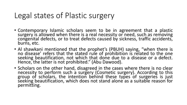Plastic Surgery from Islamic Perspective.pdf | Surgery | Medical Health