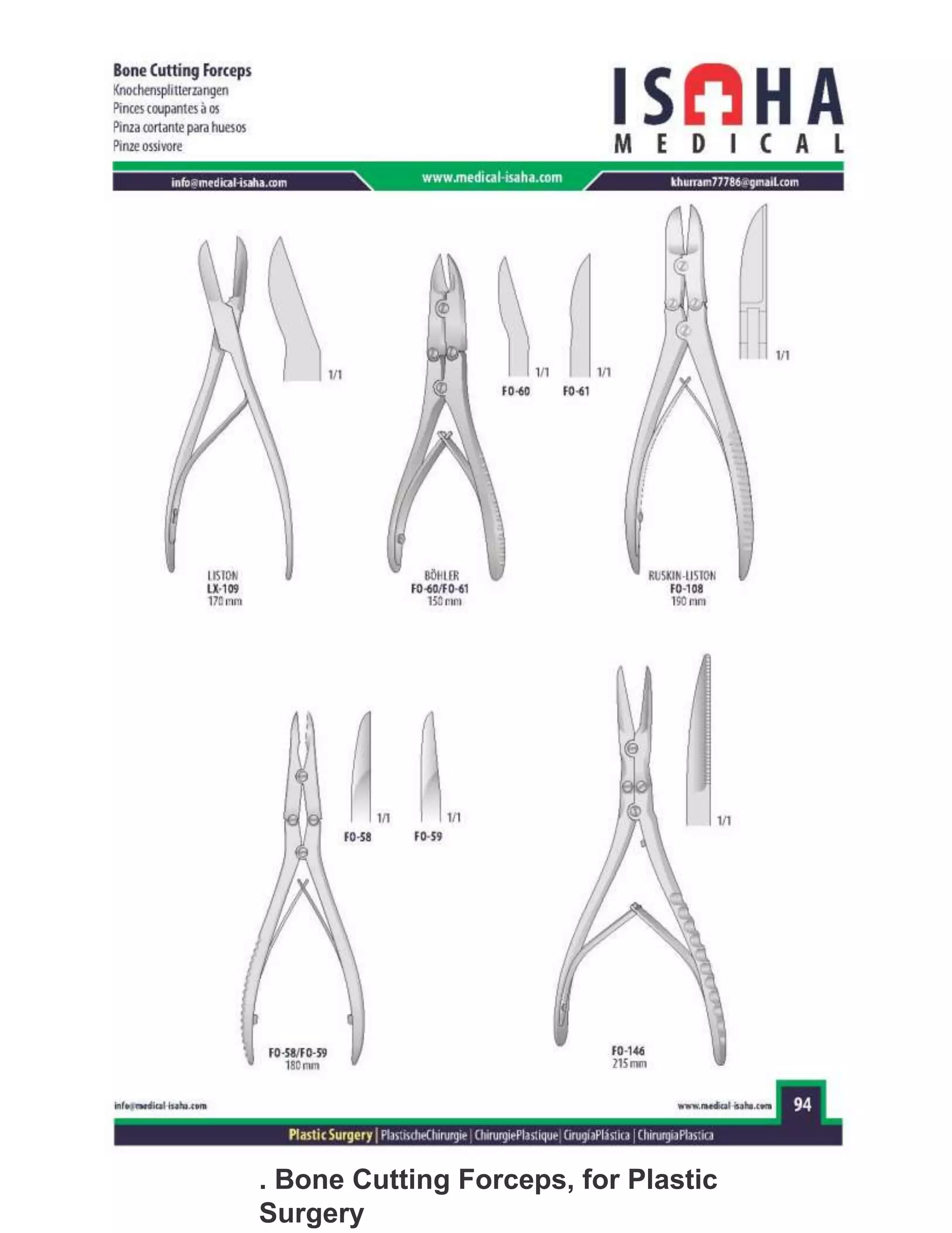 Plastic surgery instruments | PDF