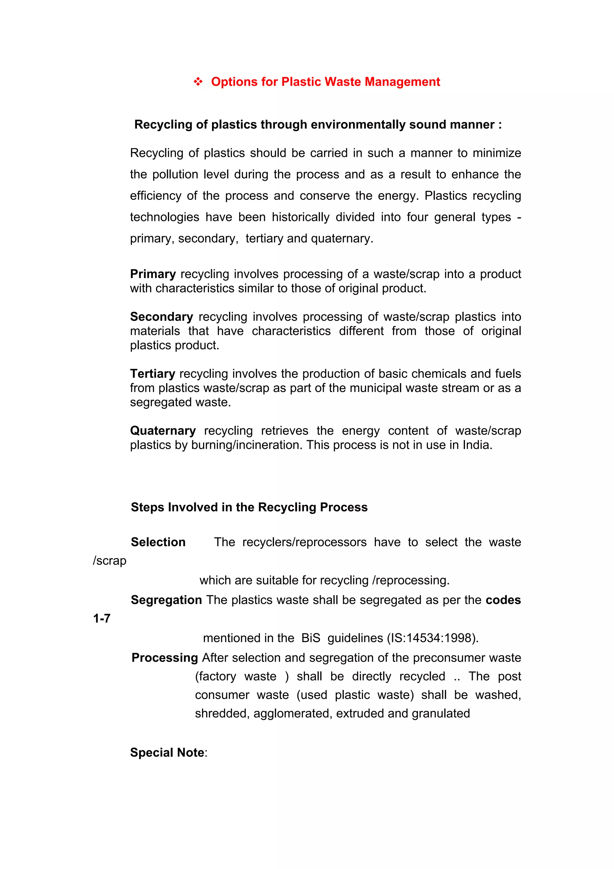 Plastics wastemanagement 1 | PDF