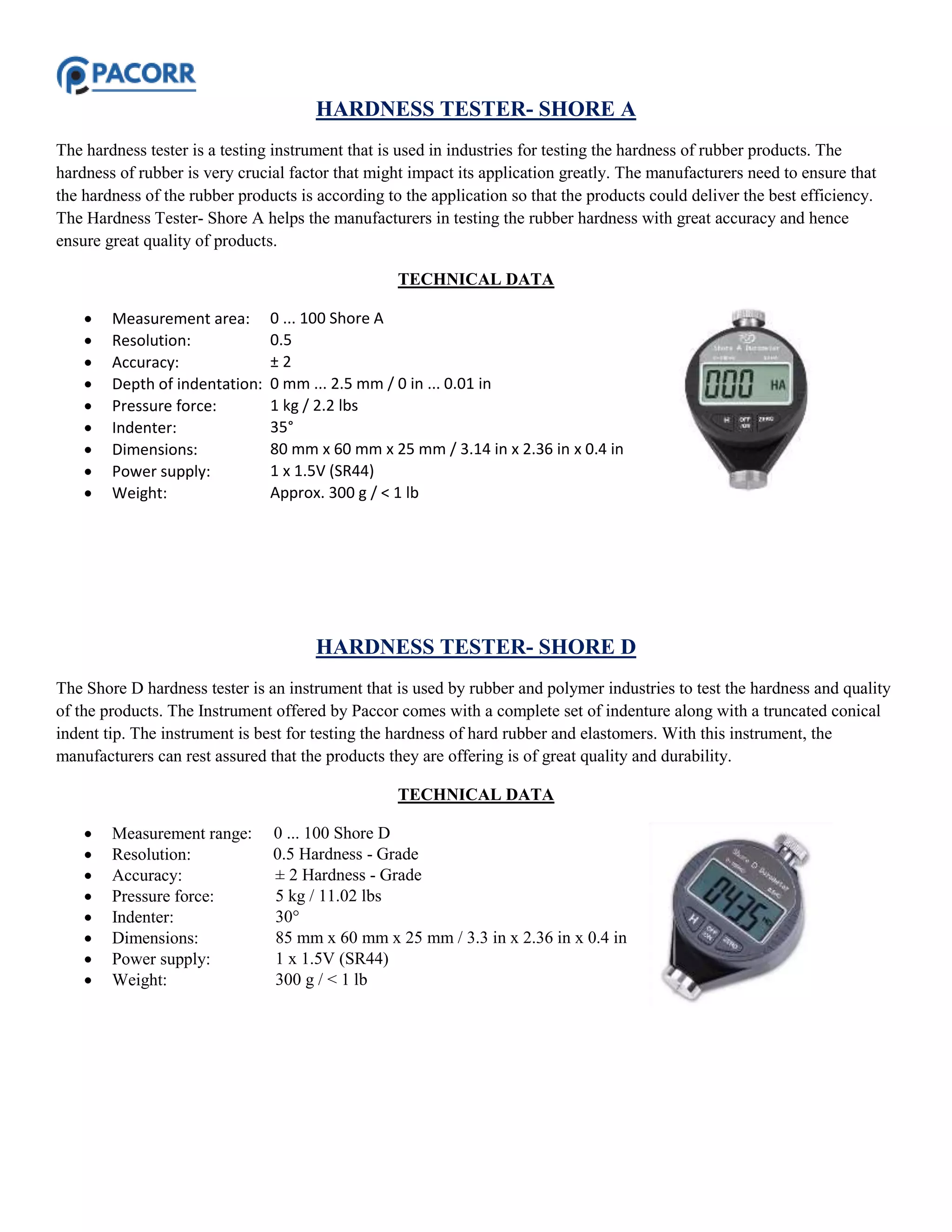 Plastic testing instruments | PDF