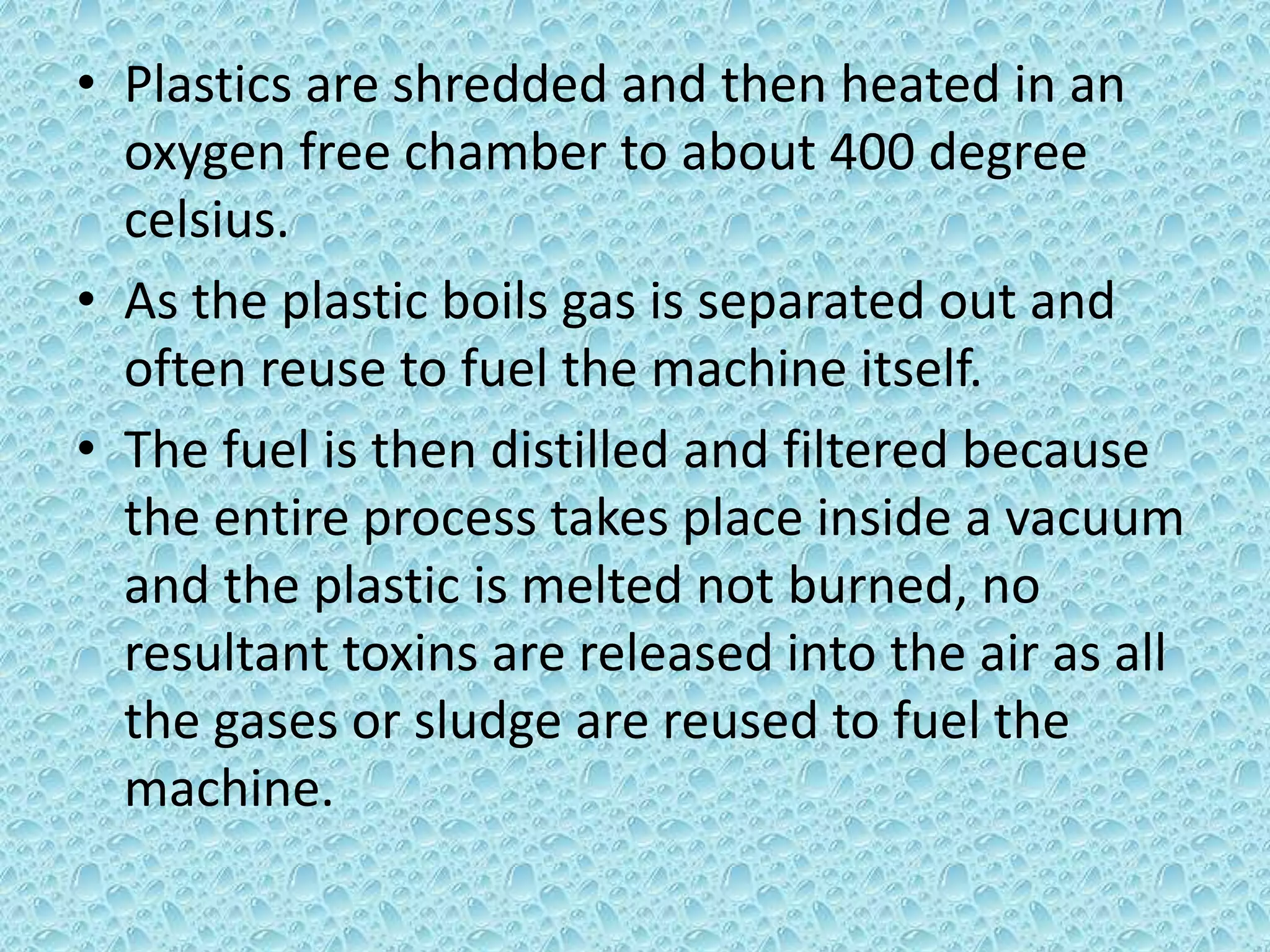 Plastic to fuel | PPTX