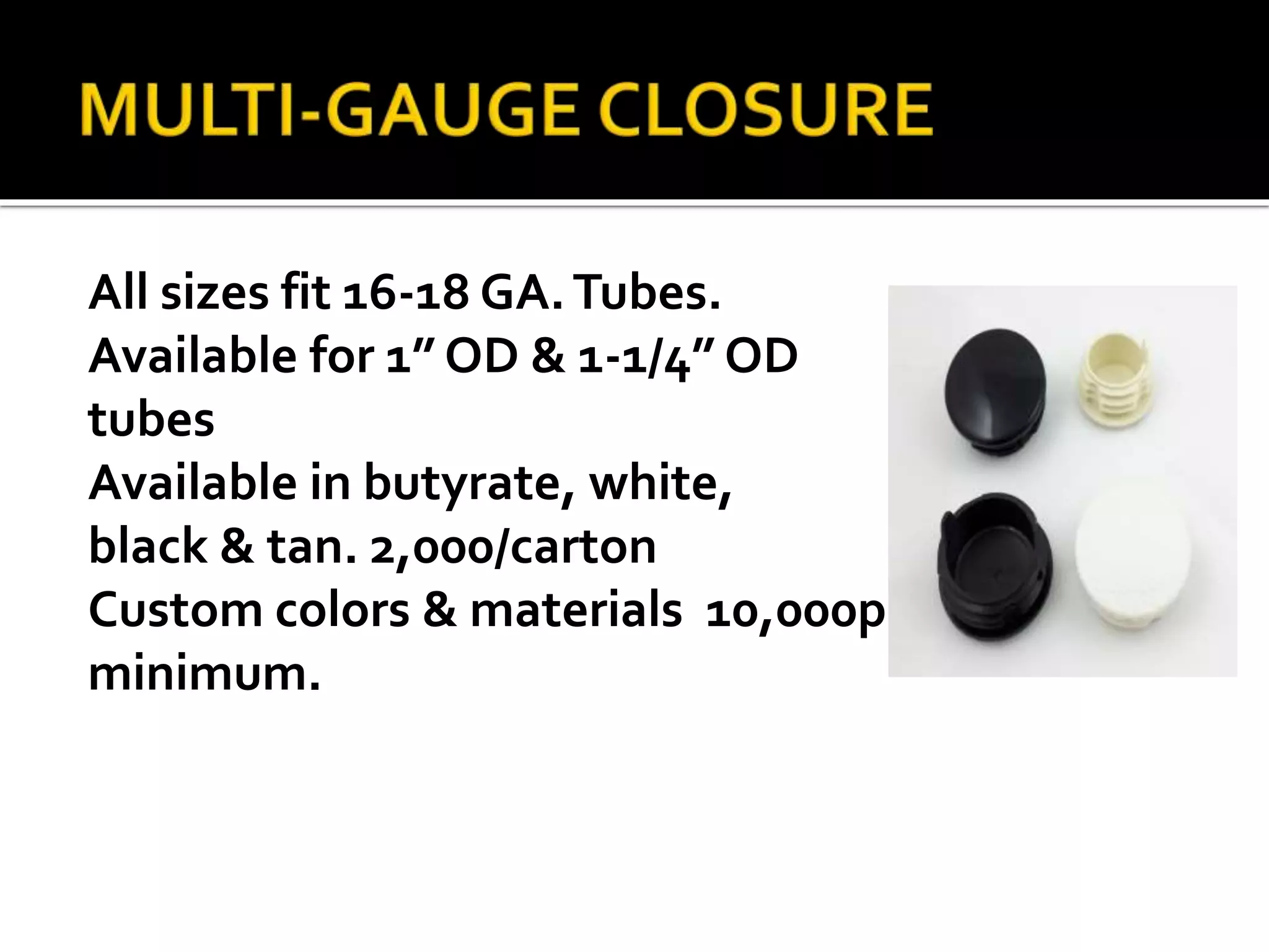 Plastic tube closure & components | PPT