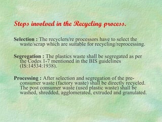 Plastic Waste Management by Dr. A.B. Harapanahalli, DIRECTOR, Ministry ...