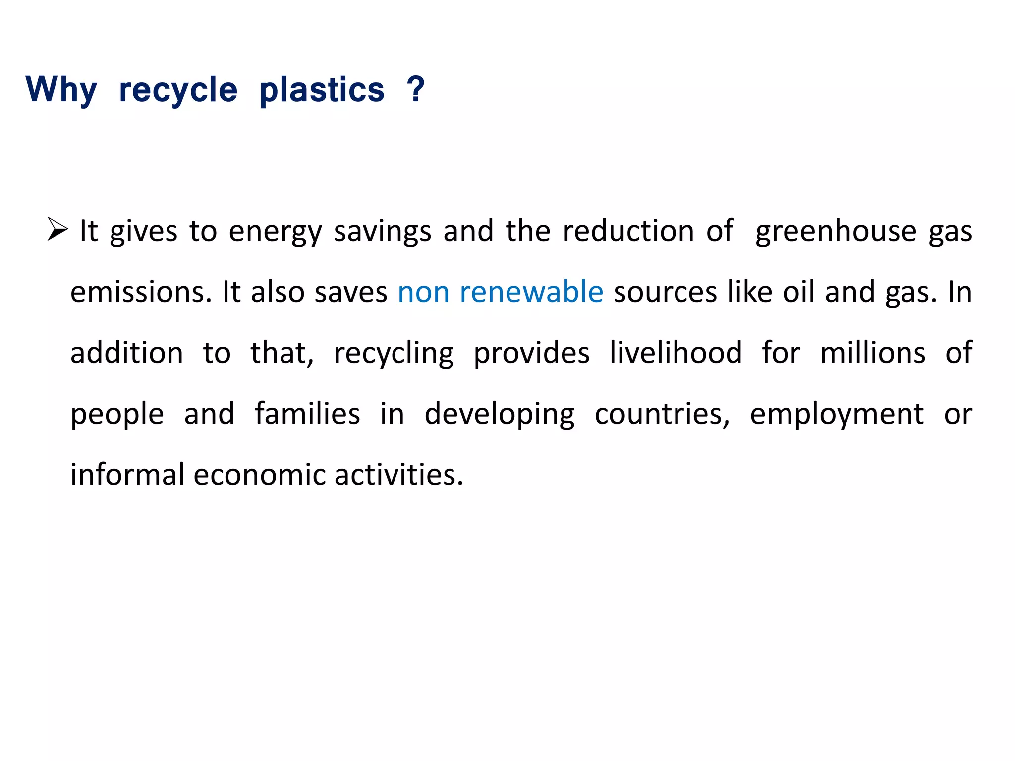 Plastic Waste Management and Recycling Technology : P1 | PPTX