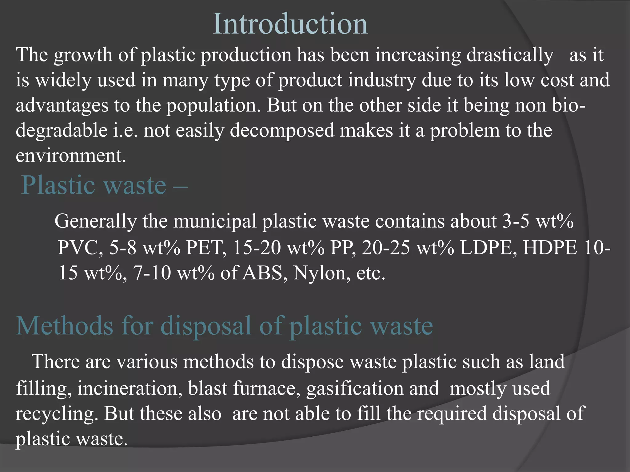 Plastic waste ppt | PPT