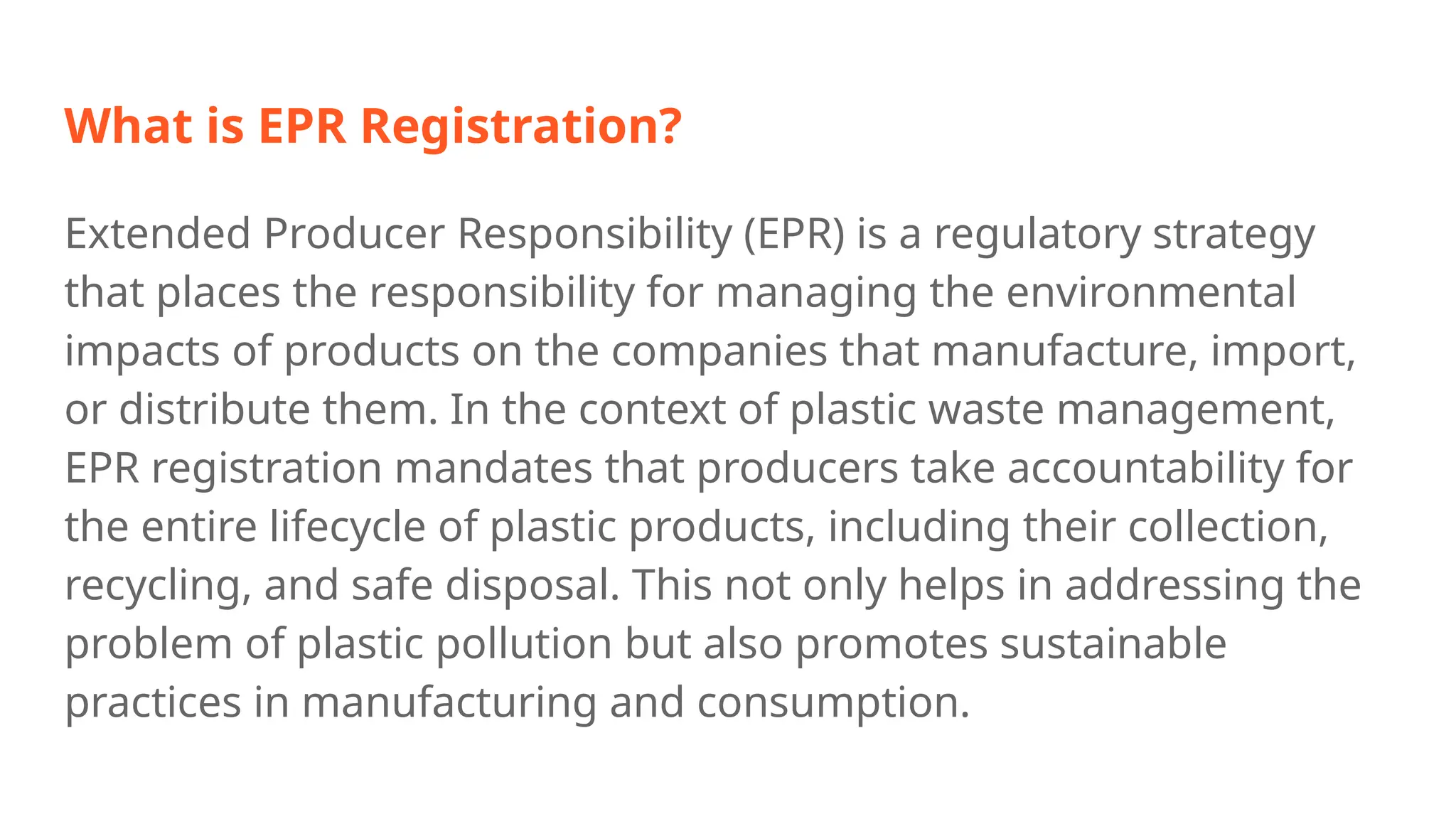 Why Is EPR Registration Essential for Managing Plastic Waste | PPTX