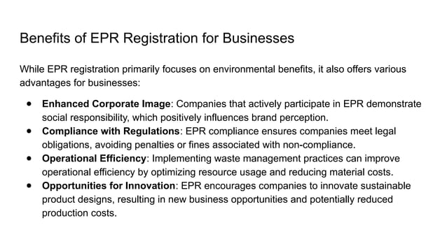 How Does EPR Registration Help in Plastic Waste Management | PPT
