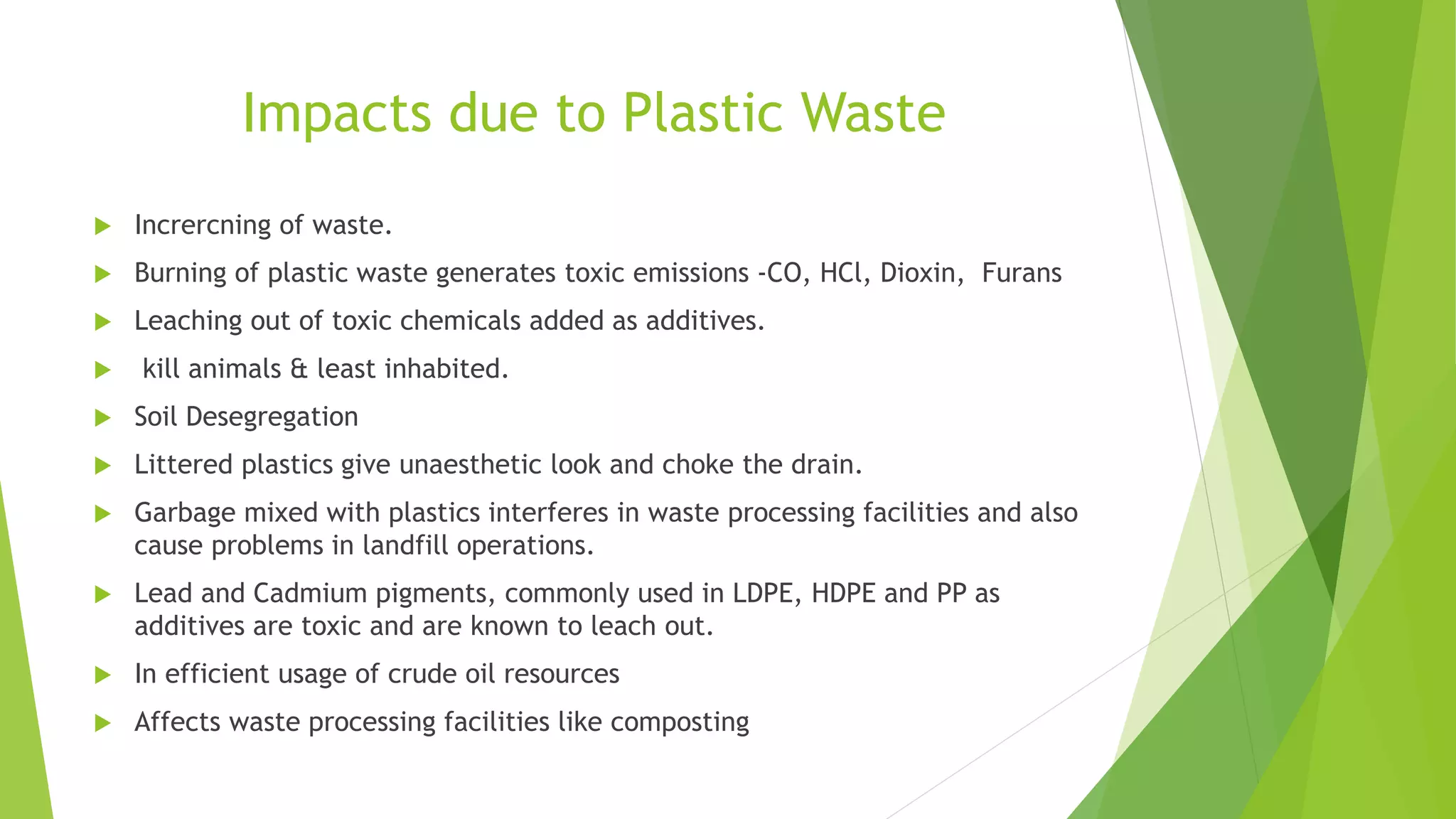 Plastic Waste Management and Recycling Technologies | PPTX