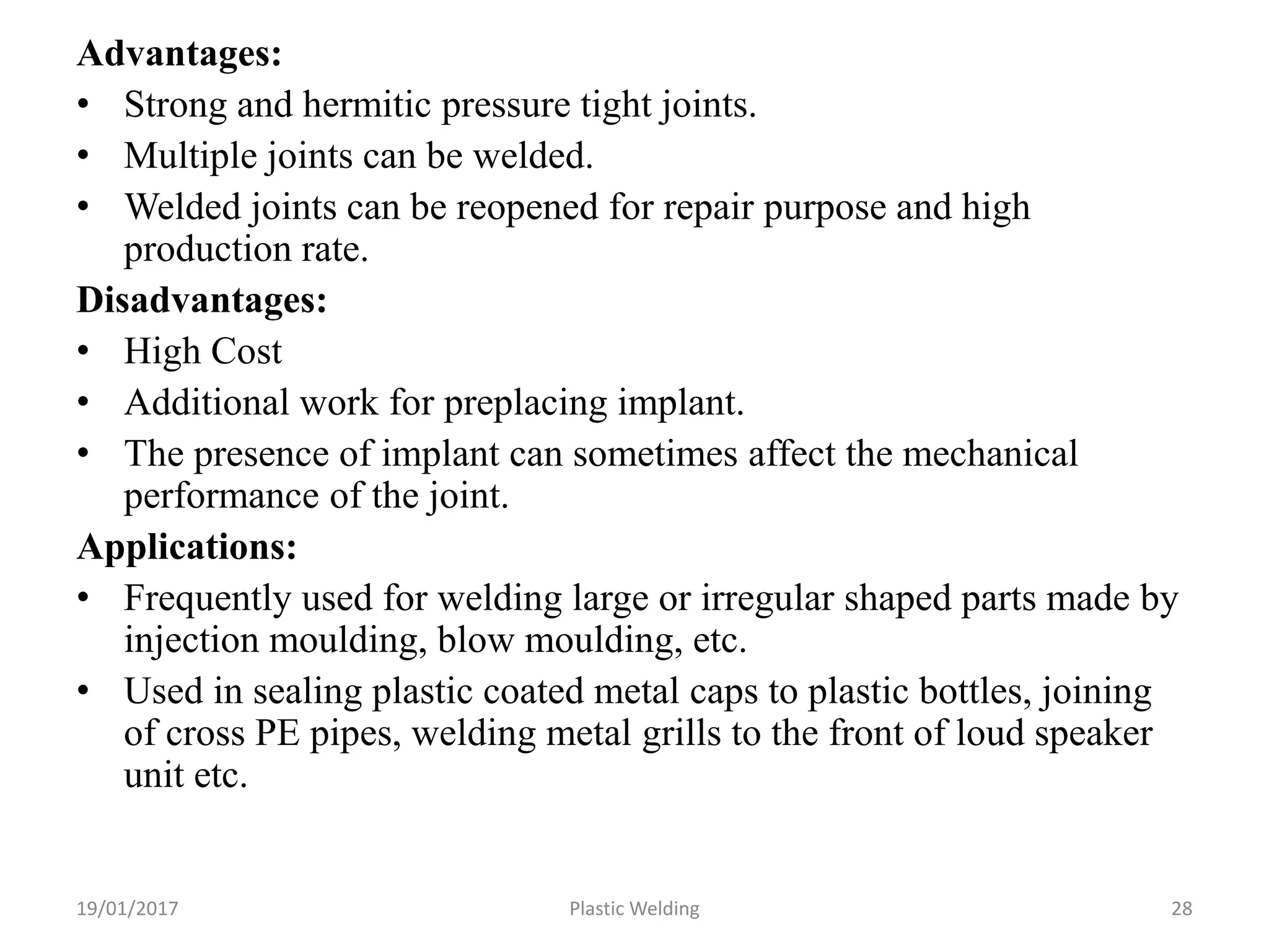 Plastic welding seminar | PPTX