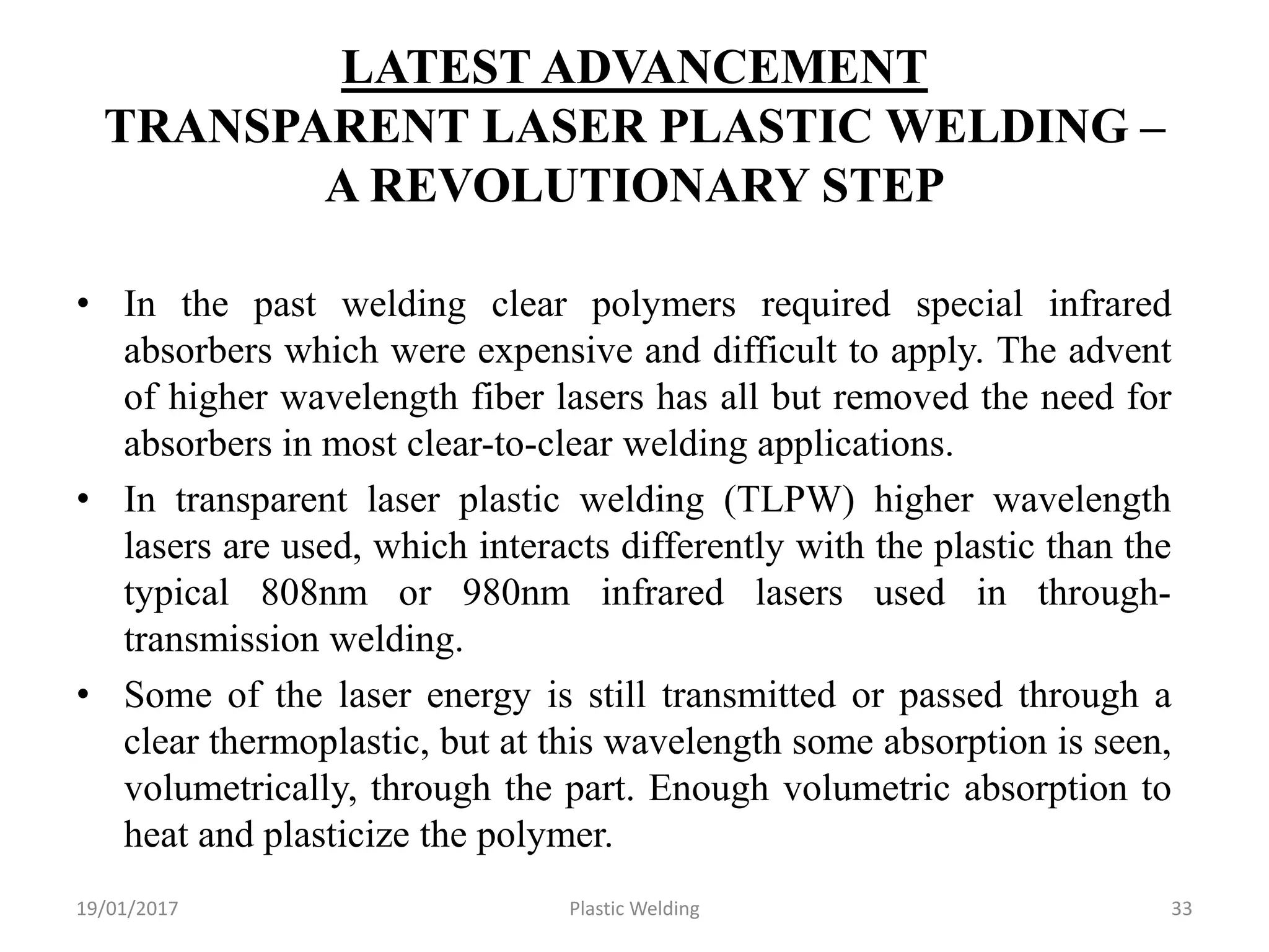 Plastic welding seminar | PPTX