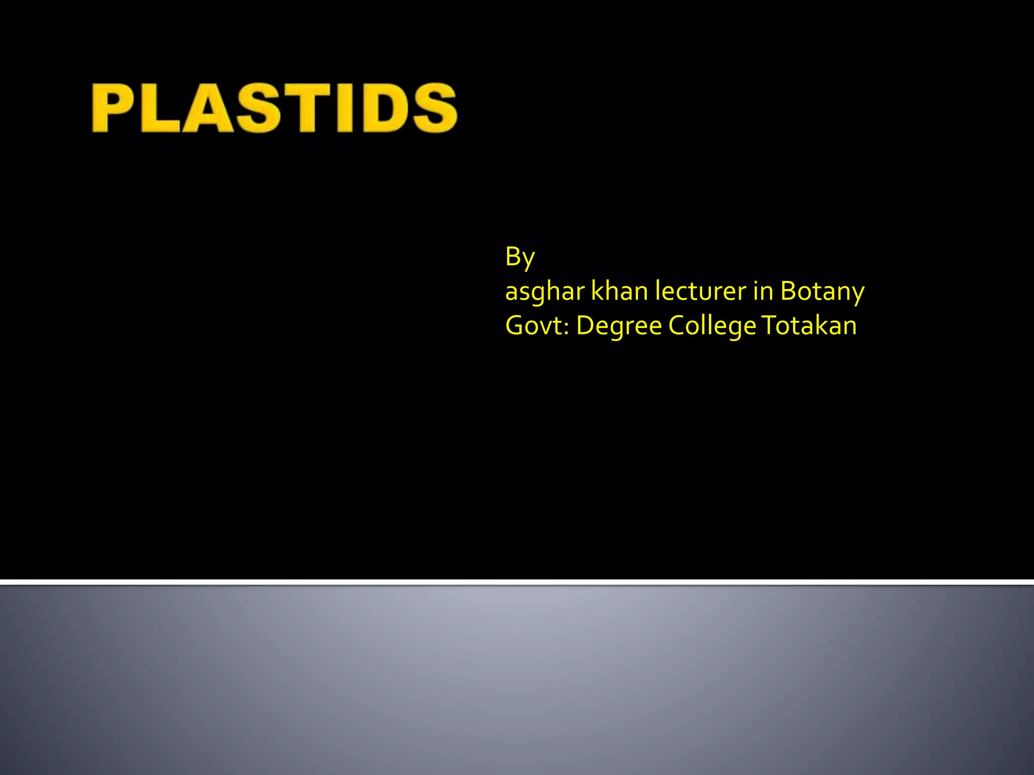 Plastids | PPT