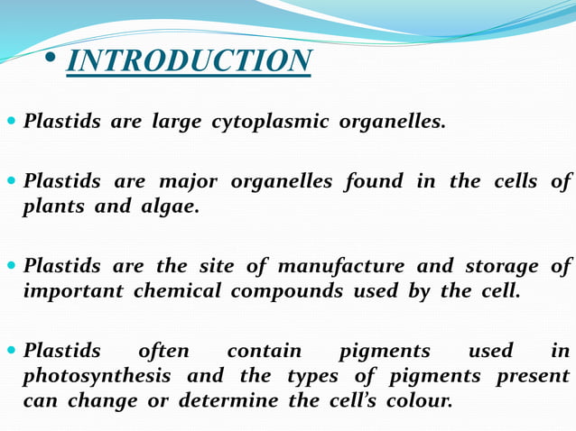 Plastids | PPTX | Biological Sciences | Science