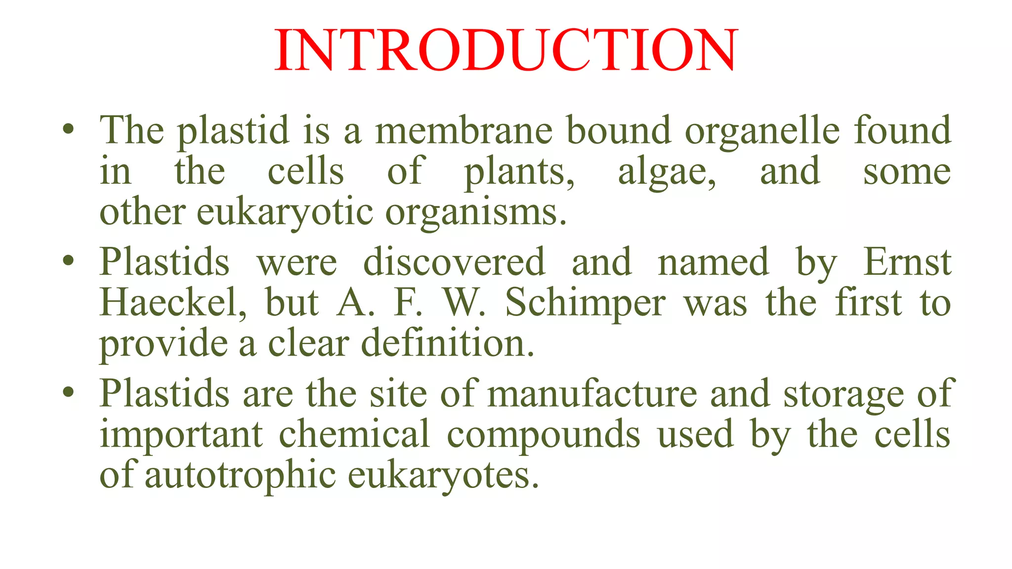 Plastids presentation | PDF