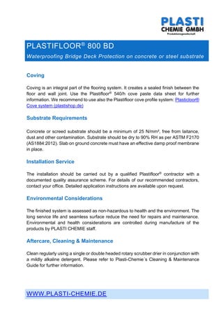 Plastifloor Bridge Deck Waterproofing System_Flyer | PDF