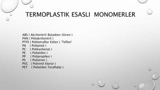 Termoplastikler | PPTX