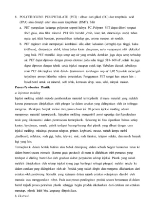 Ilmu Bahan Bangunan - Plastik | PDF