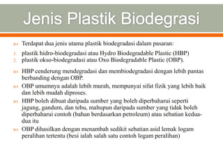 Plastik biodegradasi powerpoint | PPTX