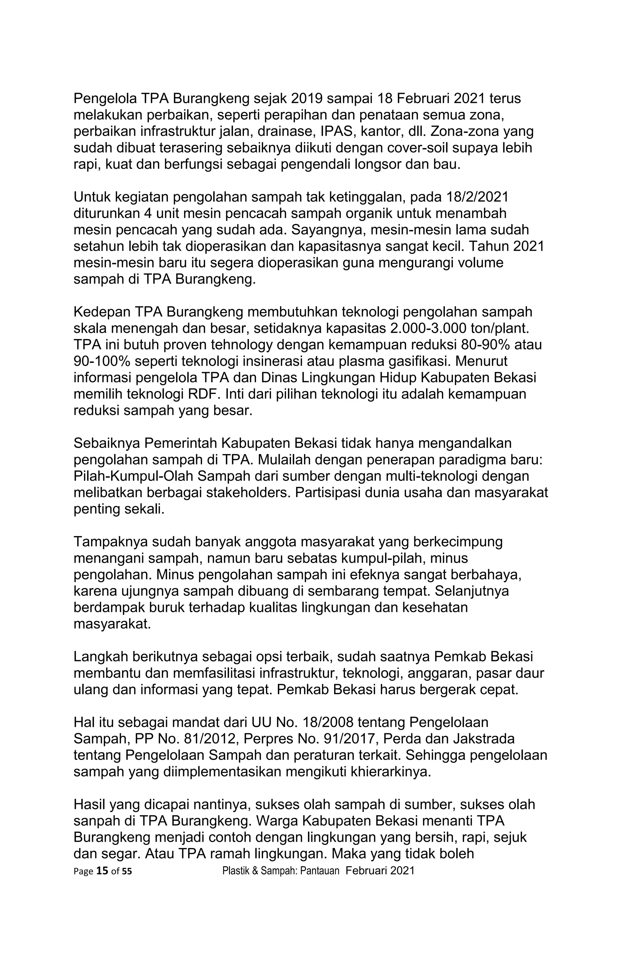 Plastik n sampah plastik pantau februari 2021 | PDF