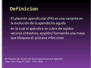 Plastron apendicular | PPT