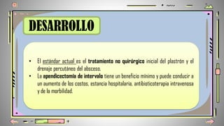 Caso clínico de plastron apendicular y rr | PDF