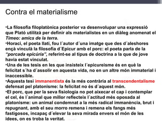 Plató contra el materialisme | PPT