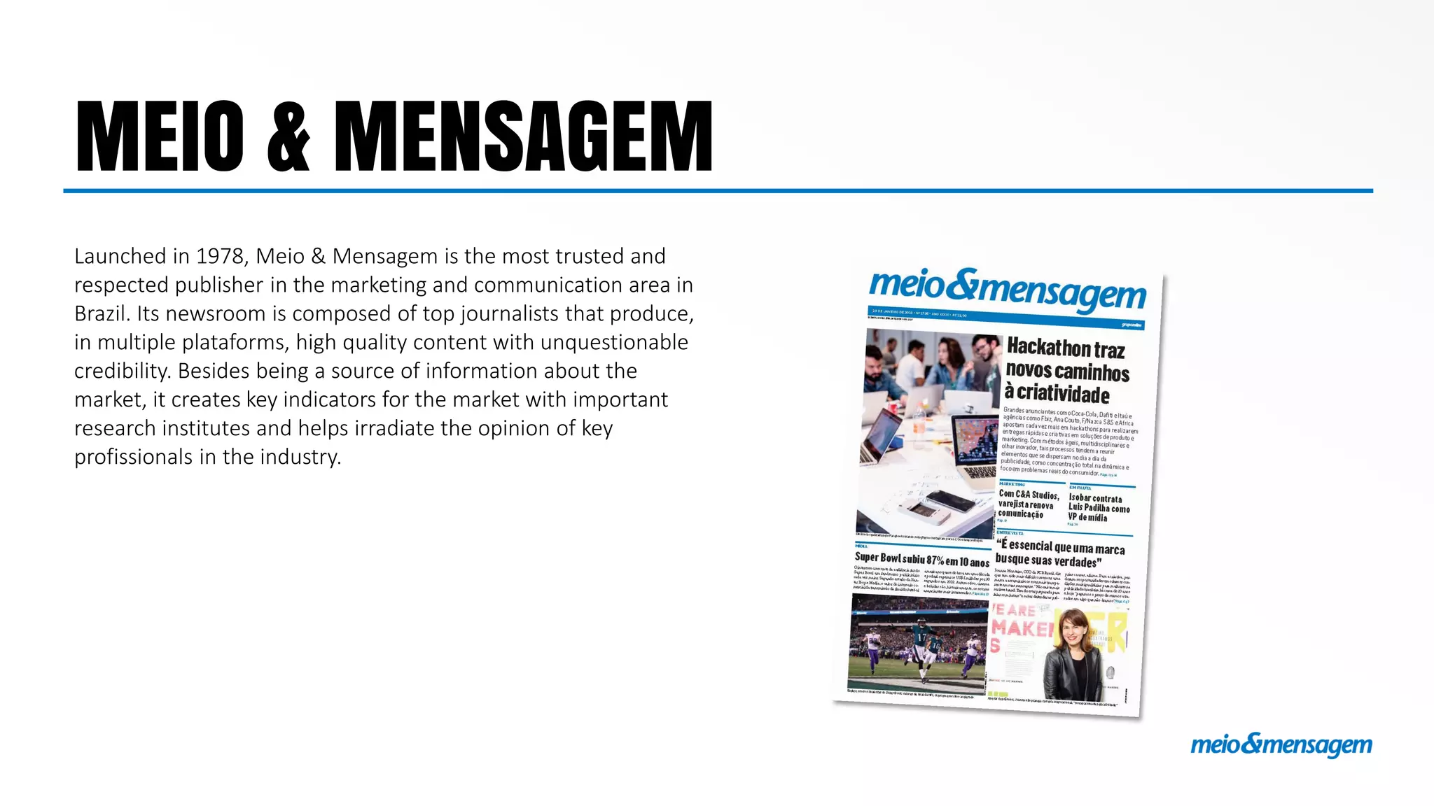Meio & Mensagem Plataform | PPT