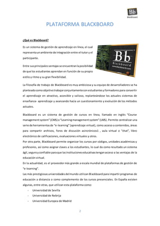 Plataforma blackboard | DOCX