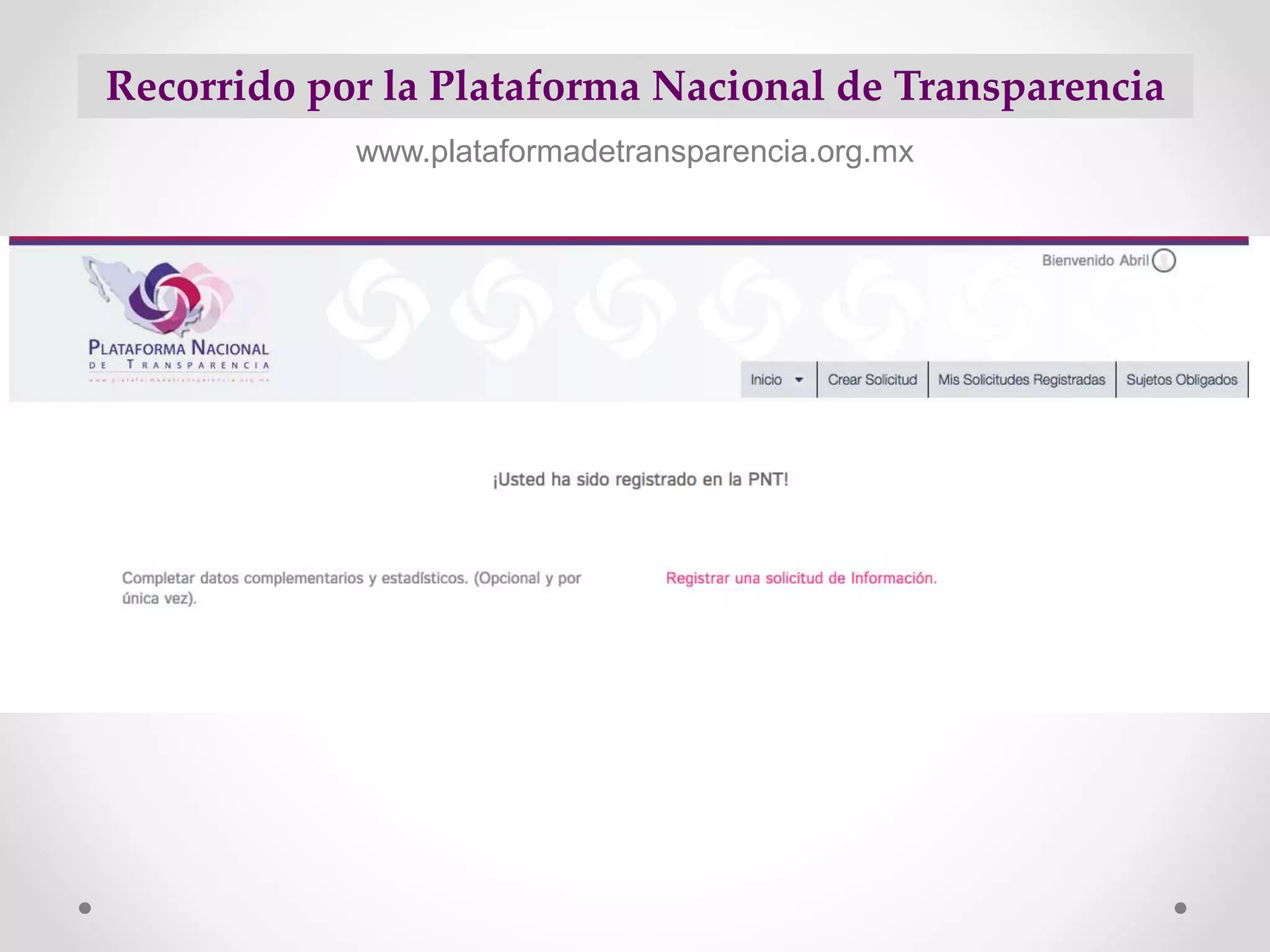 Plataforma Nacional de Transparencia | PPT