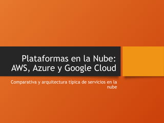 Plataformas En La Nube AWS Azure GCP.pptx