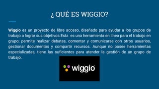 Plataforma wiggio | PPTX