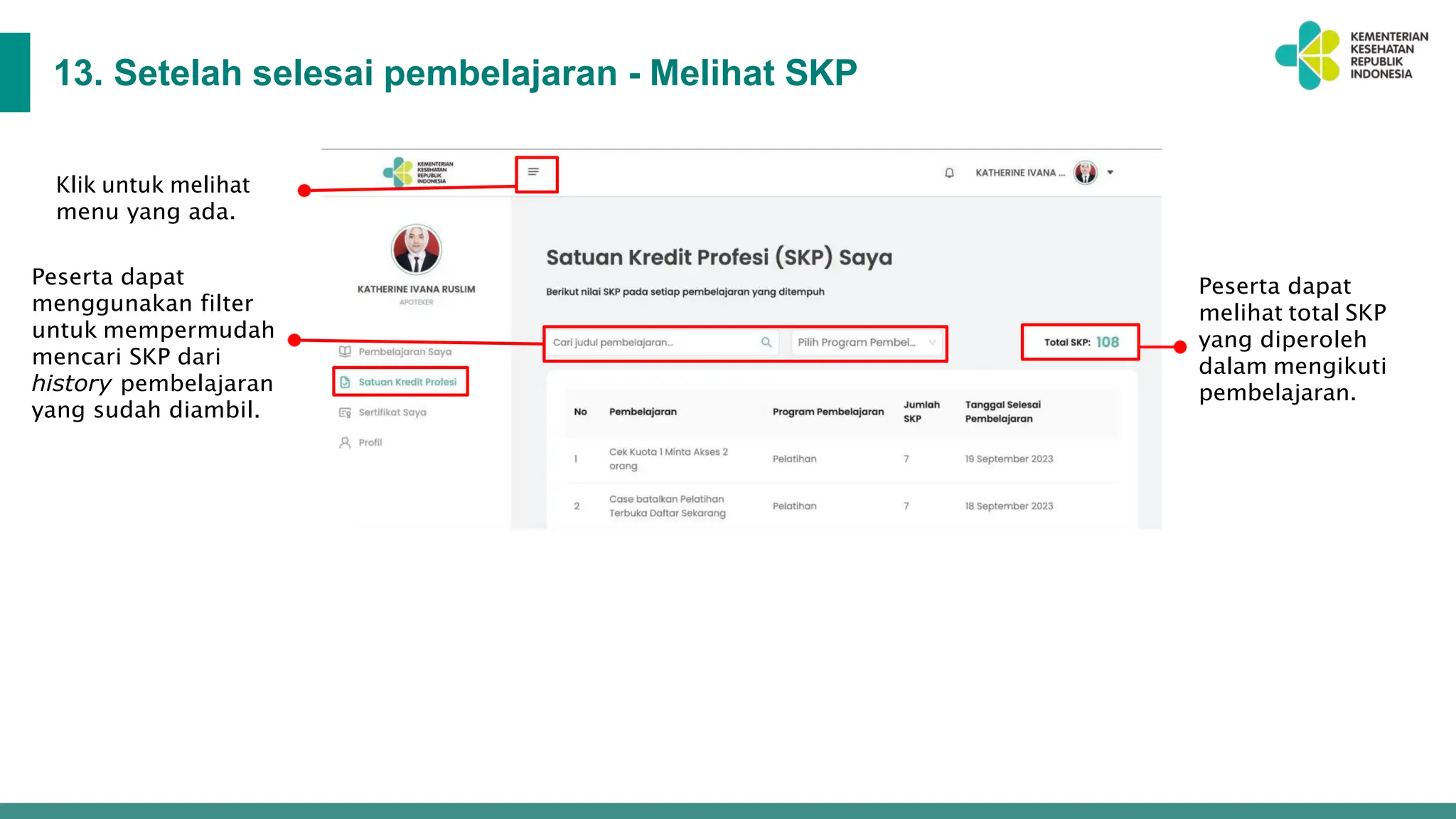 alur plataran sehat untuk peserta di lms kemkes | PDF