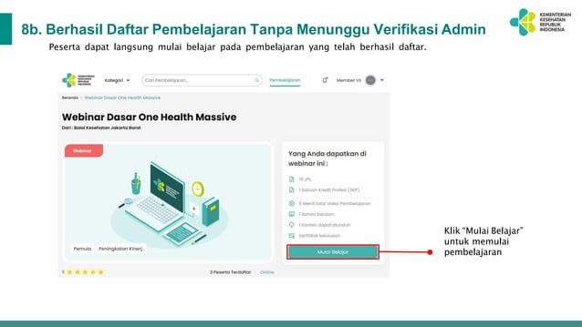 alur plataran sehat untuk peserta di lms kemkes | PDF
