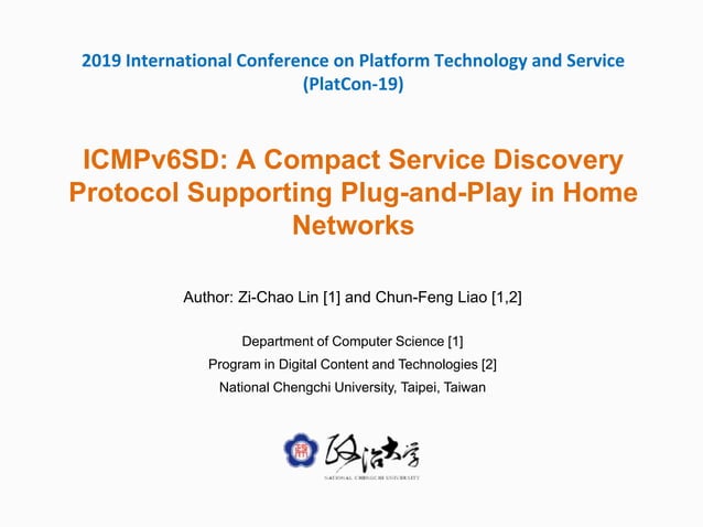 PlatCon-19 ICMPv6SD | PPT