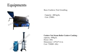 Plat design on cashew processing | PPTX